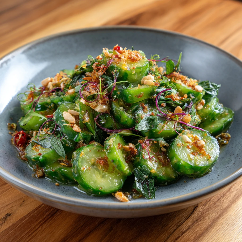 Crispy Smashed Cucumber Salad – Lovable Recipes