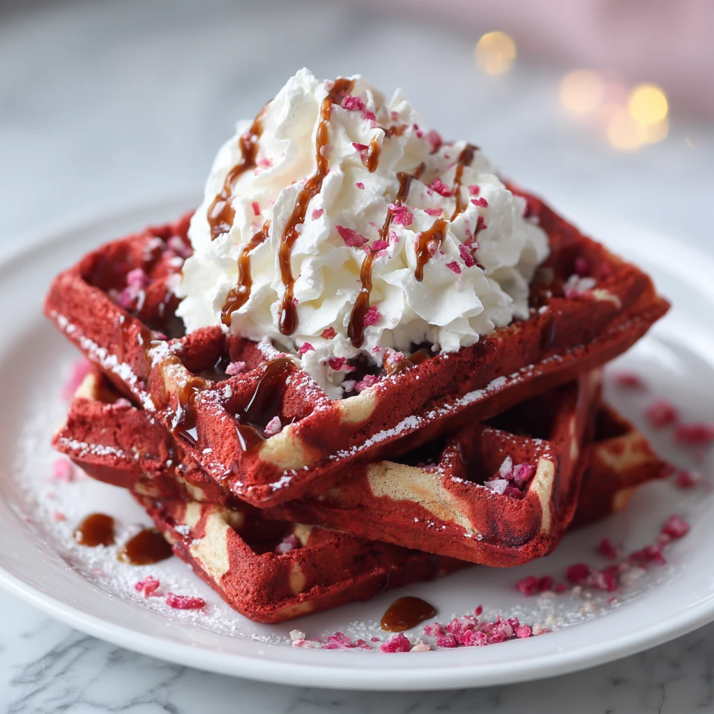 Red Velvet Marble Waffles: A Delightful Breakfast Treat – Lovable Recipes